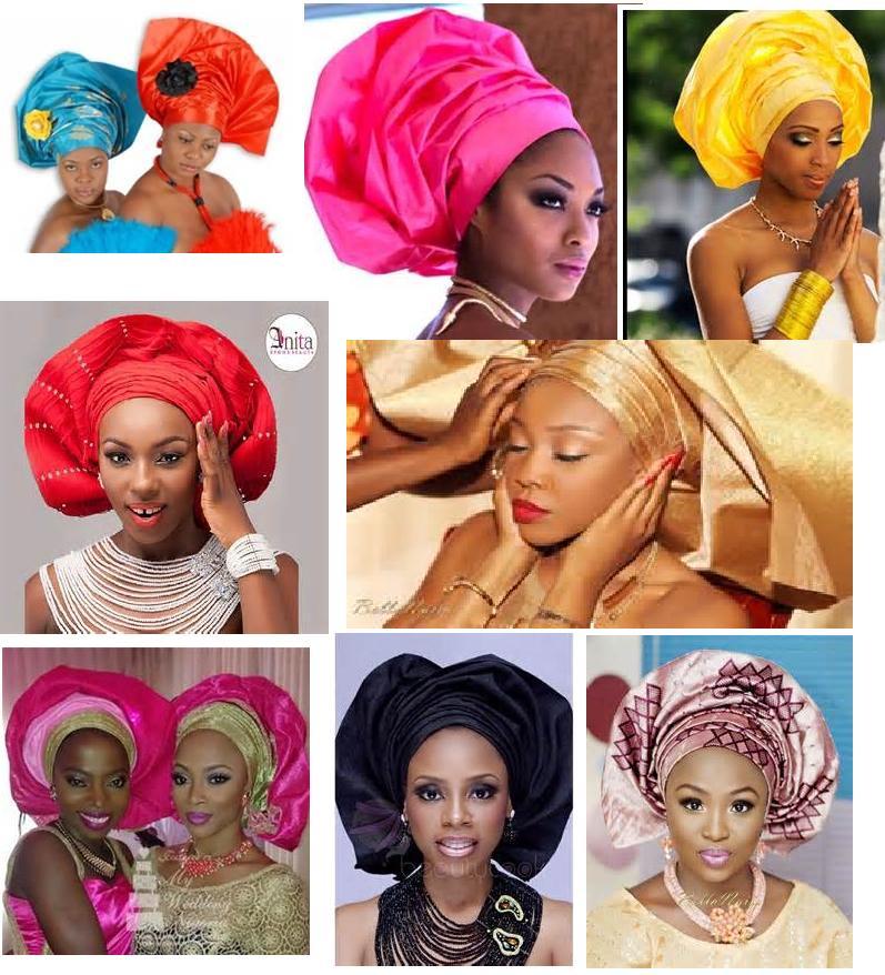 1 Pcs Embroidered African Headtie Sego Gele 2.5 Yards X 18" #1- Choose ...