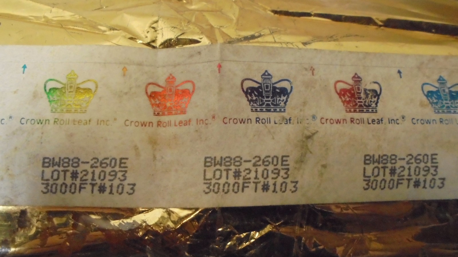 large GOLD LEAF ROLL by CROWN Inc. | eBay