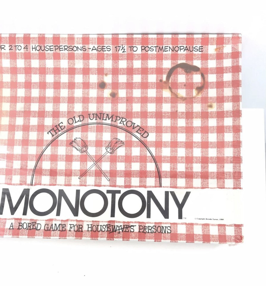 1984 MONOTONY Board Game: A Bored Game For HousePersons: Rare & Vintage ...