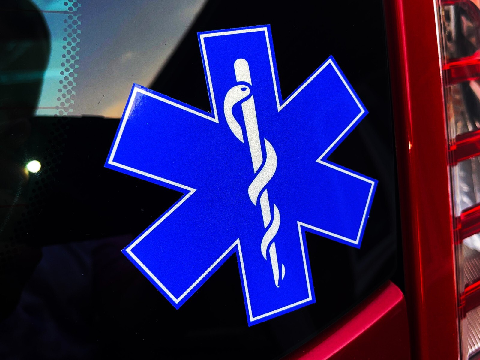 Reflective Star Of Life Ambulance Medical Paramedic Medic Vehicle ...