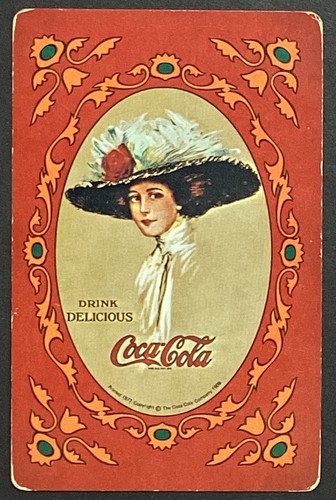 Pretty Lady Coca Cola Ad Vintage Single Swap Playing Card 5 Hearts | eBay
