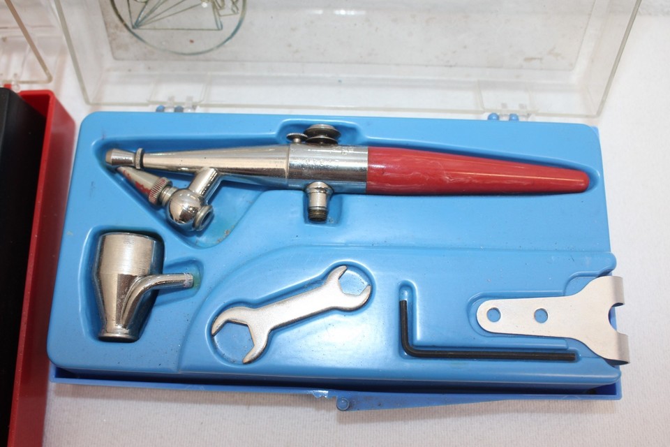 Vintage Airbrush LOT 2x Paasche Type M, Type H, + Binks Wren B, PARTS ...