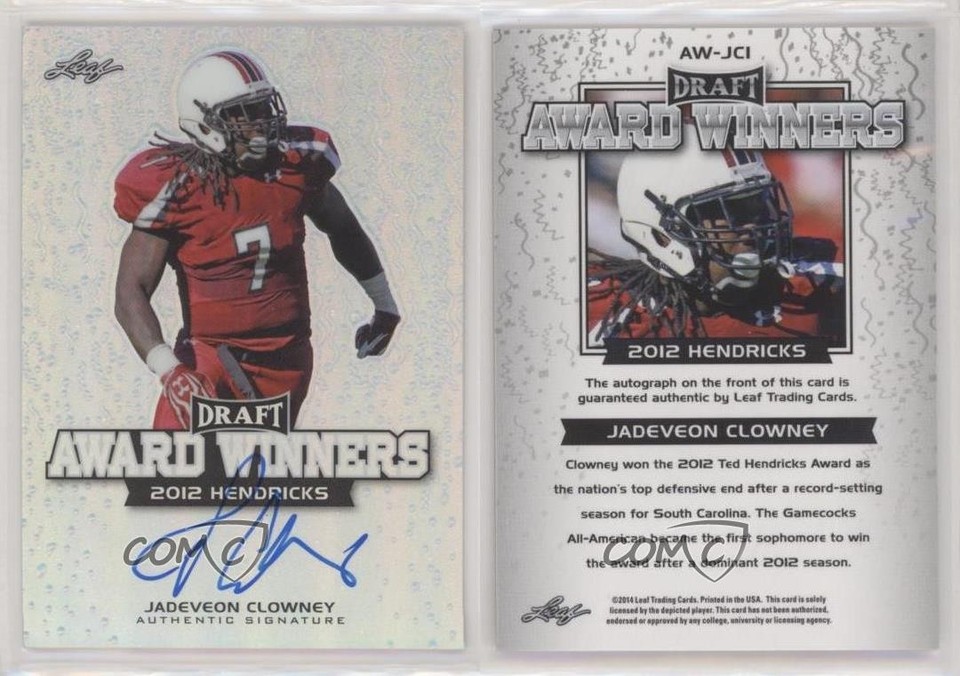 2014 Leaf Metal Draft Award Winners Jadeveon Clowney #AW-JC1 Rookie ...