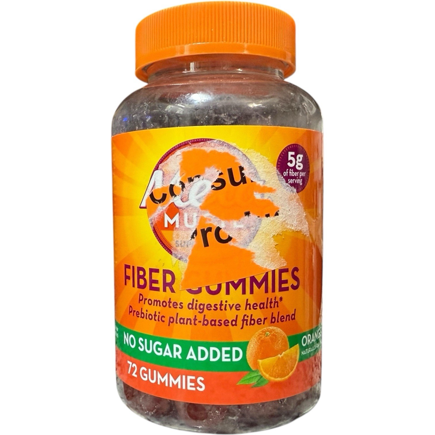 Metamucil Fiber Sugar-Free Orange Gummies Supplement - 72 Gummies
