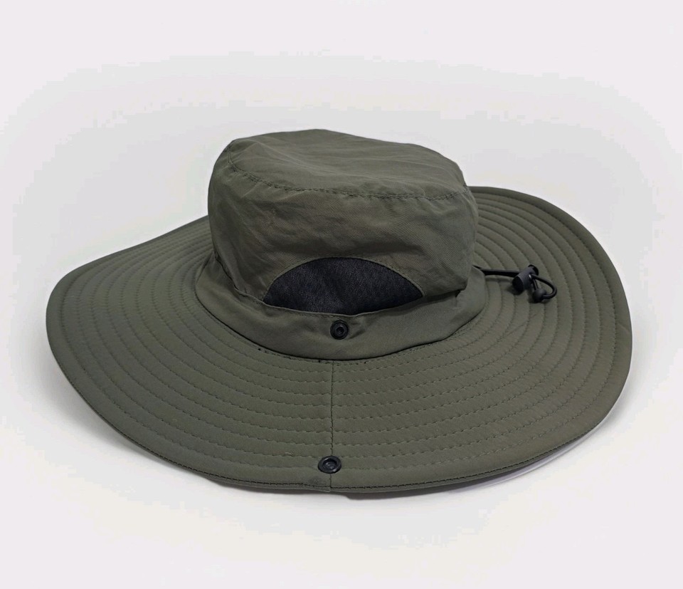 Bucket Boonie Sun Fishing Hat Safari Nylon Adjustable Army Green ...