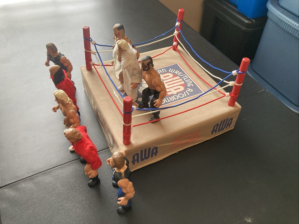 AWA Allstar Wrestling Ring Remco Vintage 1985 & 8 Wrestling Figures | eBay