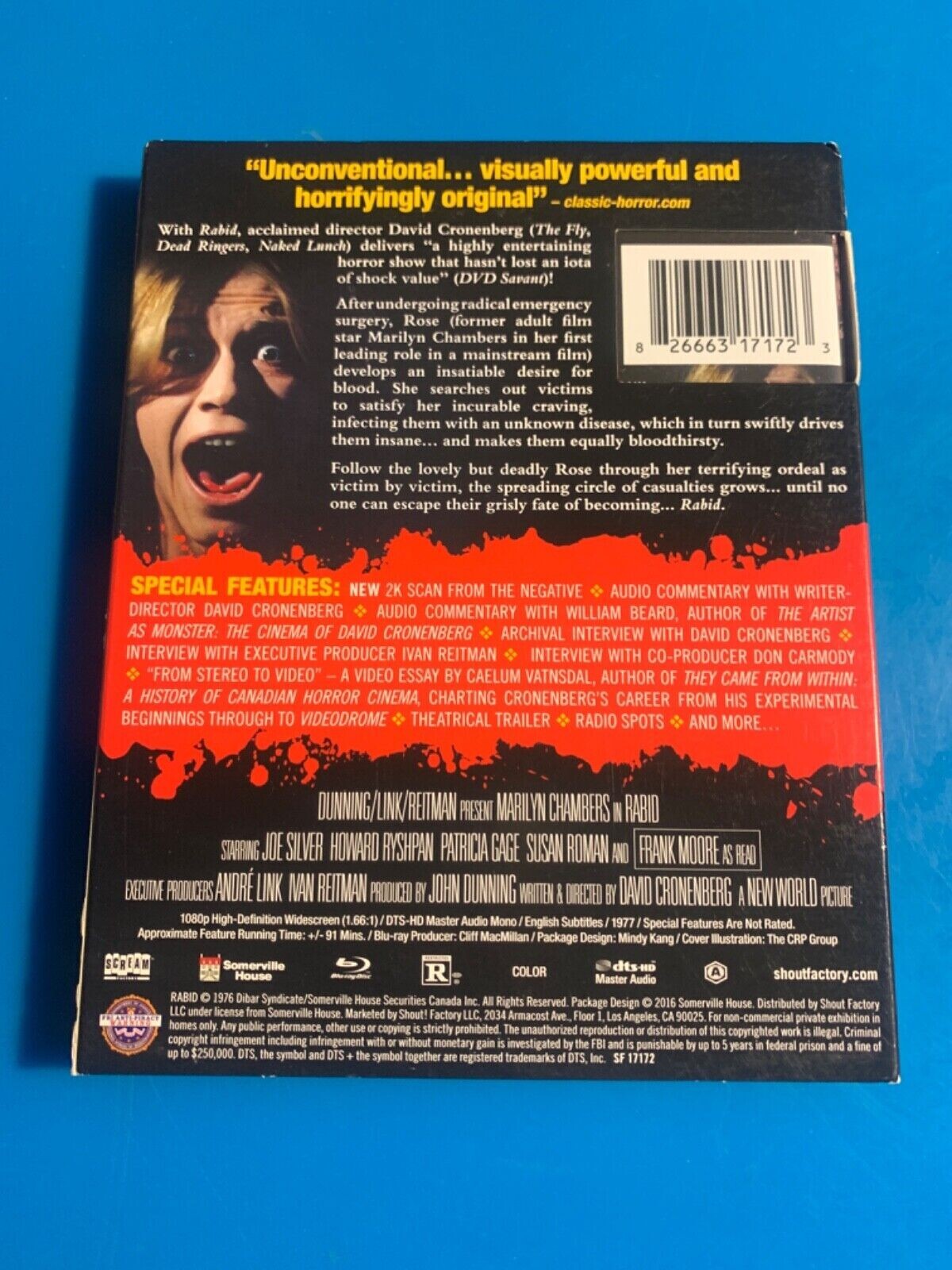 RABID (COLLECTOR'S EDITION) w/SLIPCOVER NEW SEALED Blu-ray OOP David ...