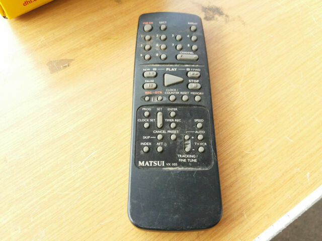 Genuine Matsui VCR Remote Control VX 1105 VX1105 for sale online | eBay