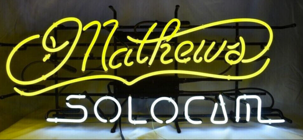 20"x8" Mathews Logo Light Neon Sign Lamp Visual Collection Bar Beer ...