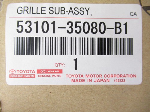 Genuine OEM Toyota 53101-35080-B1 Radiator Grille Assy 2014-2019 ...