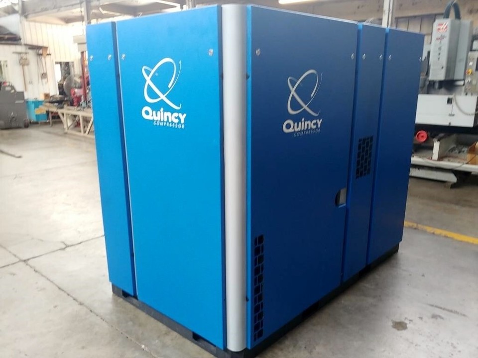 QUINCY 100 HP QSI500i ROTARY SCREW AIR COOLED COMPRESSOR 500 CFM 2013 ...