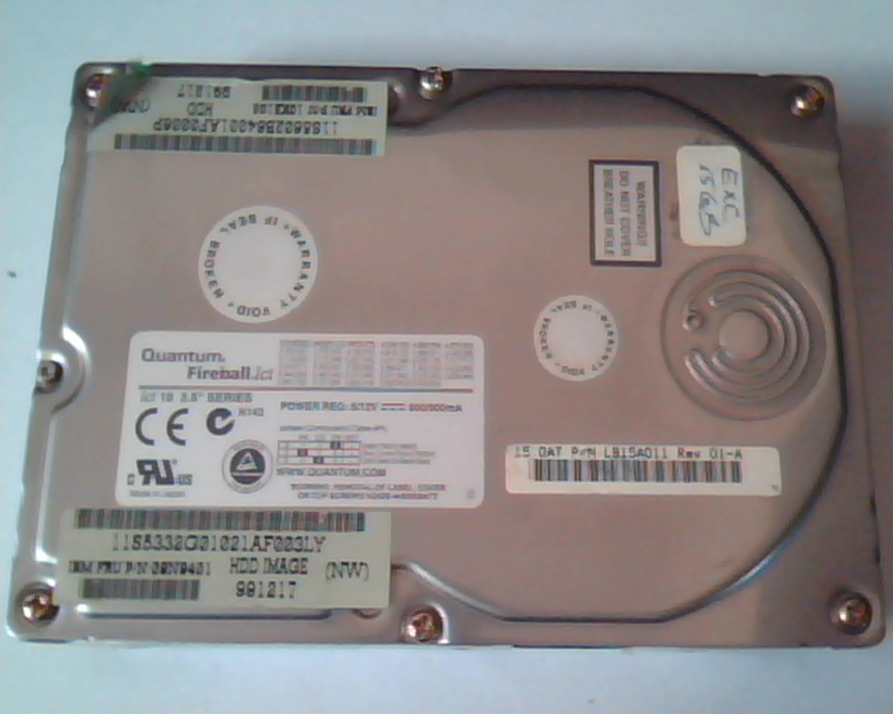 Hard Drive Disk IDE Quantum Fireball lct LB15A011 01-A 15.0AT 3.5in ...