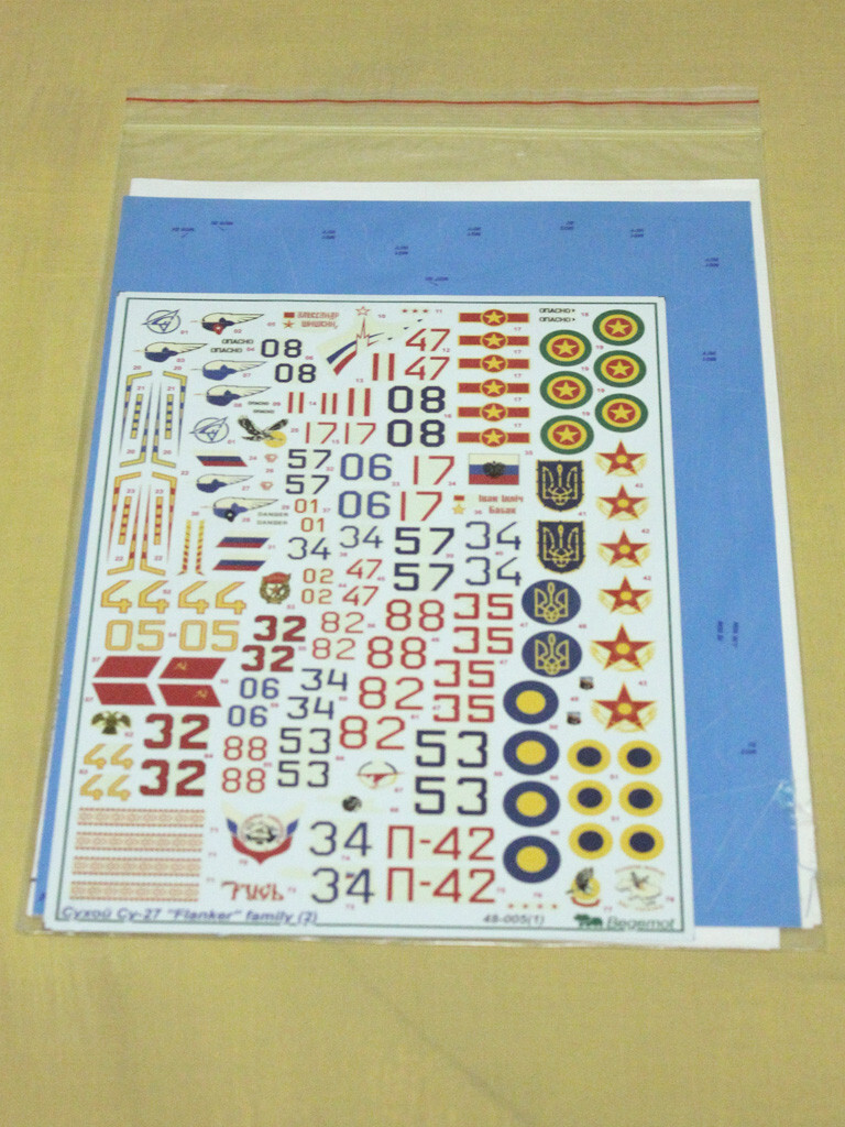 Begemont 1/48 Su-27 Flanker Family 2 Waterslide Decals and Masking ...