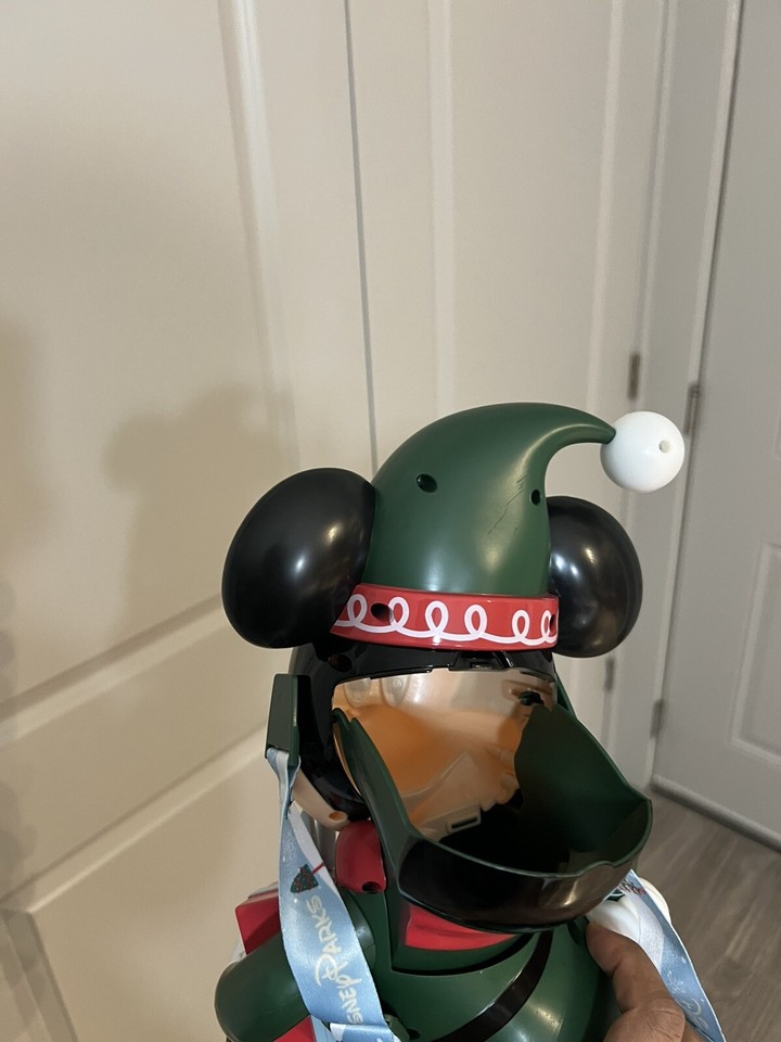 2024 Disney Parks Disneyland Mickey Elf Popcorn Bucket Christmas NEW In ...