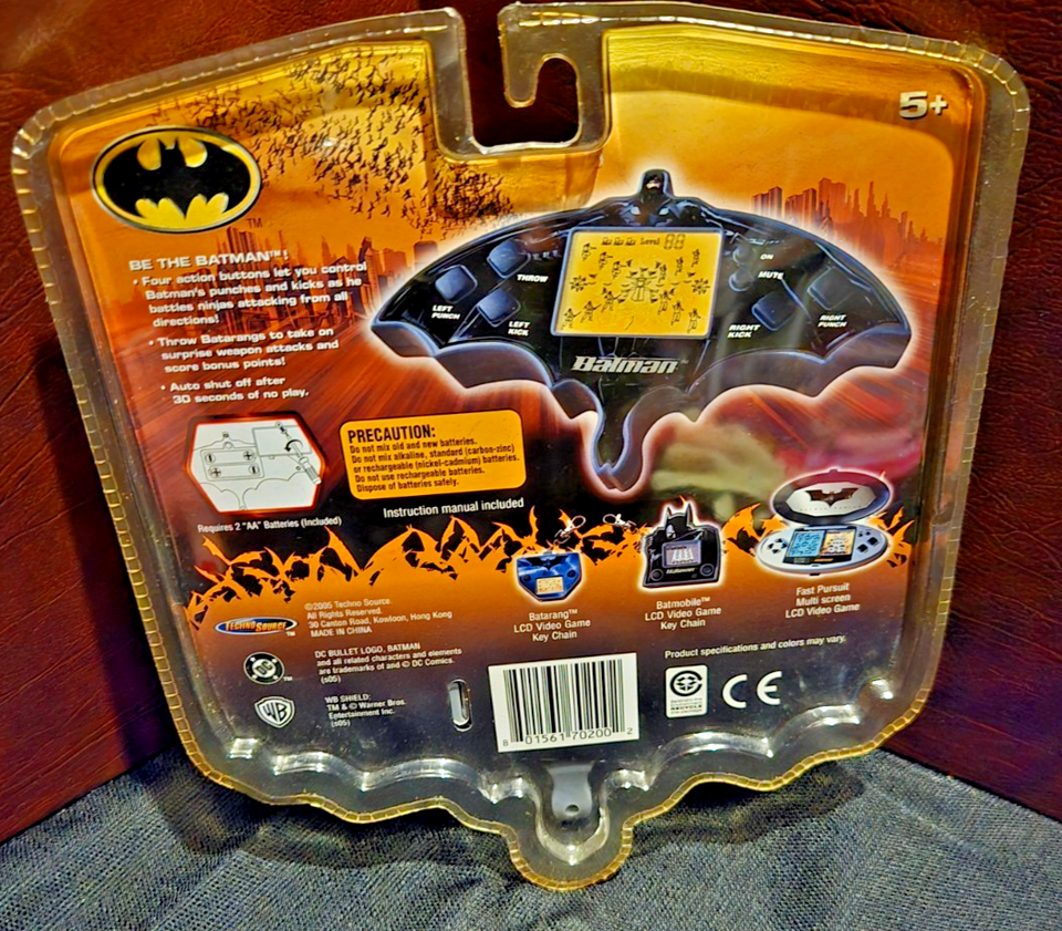 RARE New Batman Begins LCD Video Handheld Game Fear The Bat WORKS see ...