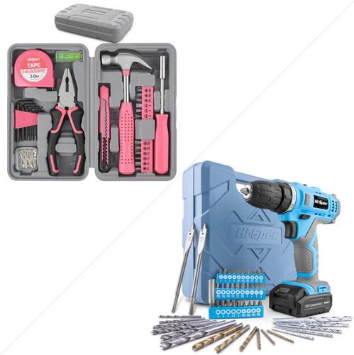 75Pc Household DIY Tool Set Bundle with 12V Cordless Drill Driver Set ...