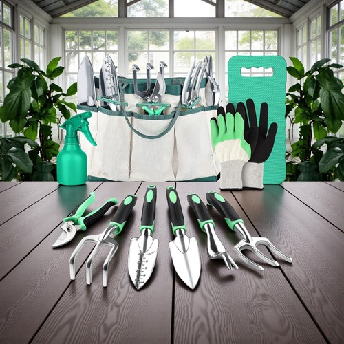 Gardening Tool Set Garden Hand Tools Gift Set 10 Piece Kit Fork Trowel ...