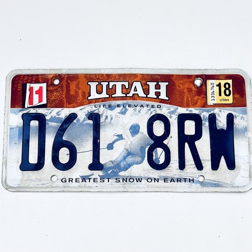2018 United States Utah Greatest Snow On Earth Passenger License Plate ...
