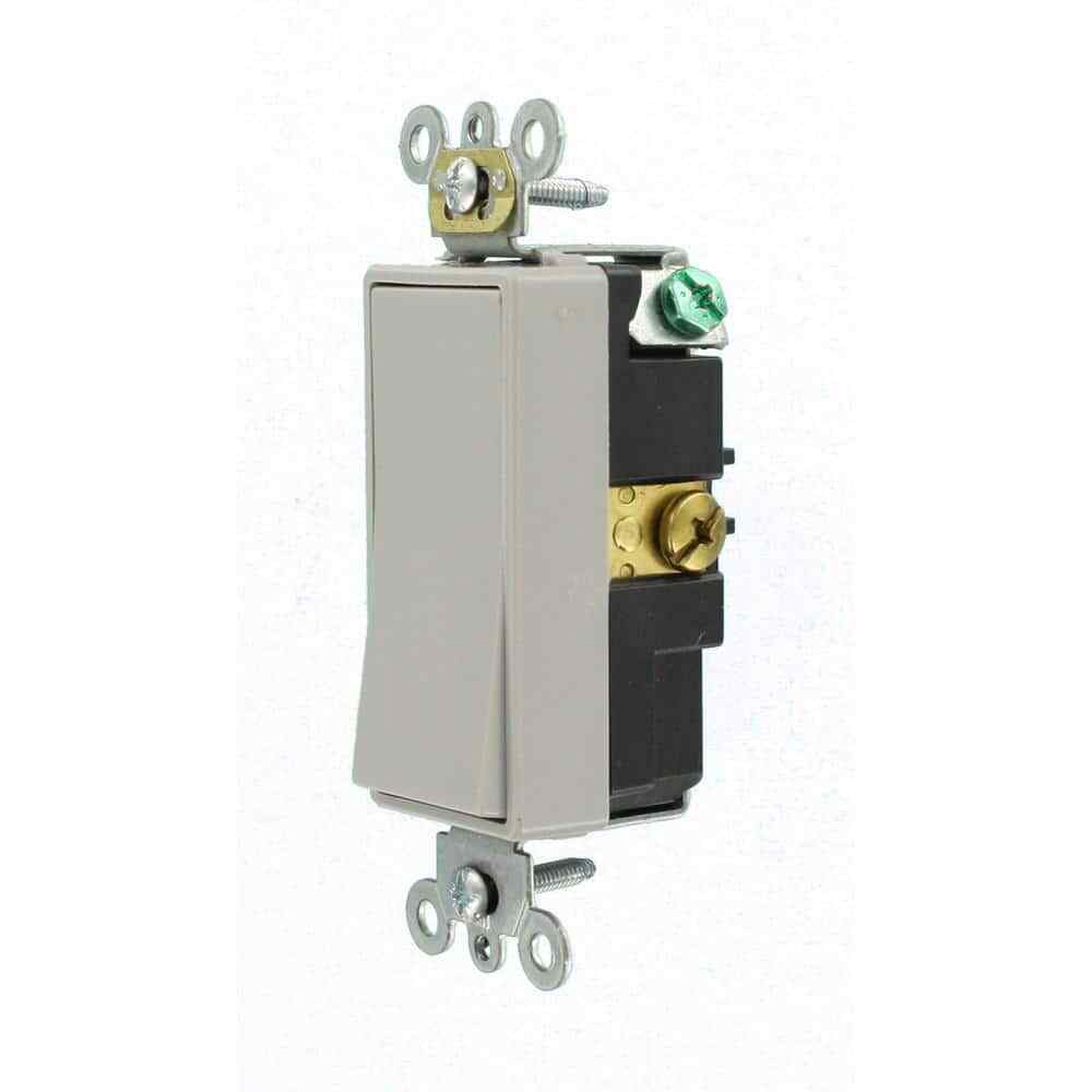 15 Amp Decora plus Commercial Grade Single Pole Rocker Switch, Gray ...