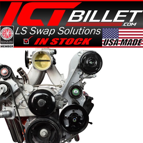 S10 LS Swap A/C Compressor and Power Steering Bracket LS1 LS3 LSX LQ4 ...