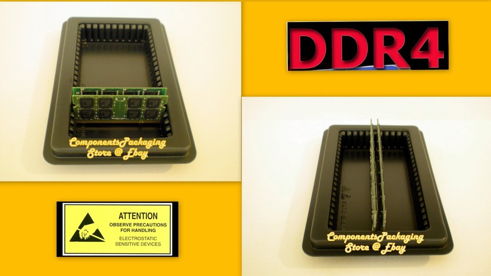5 DDR4 Memory Tray fits 50 PC Server DIMM or 100 Laptop Notebook RAM ...