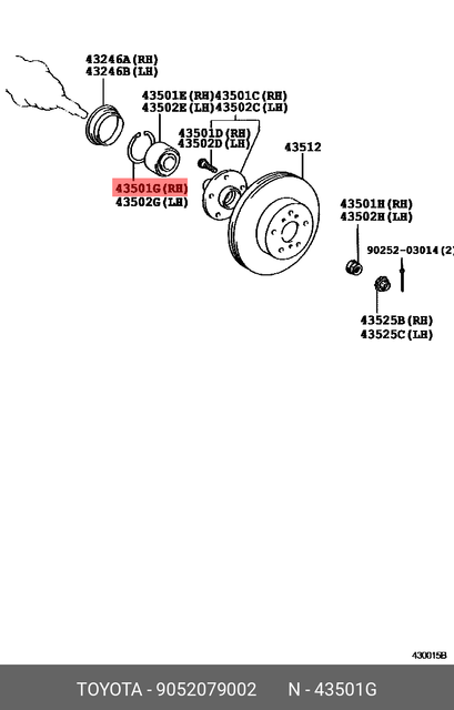 OE ring hole snap for front axle hub right 9052079002 for TOYOTA 90520 ...