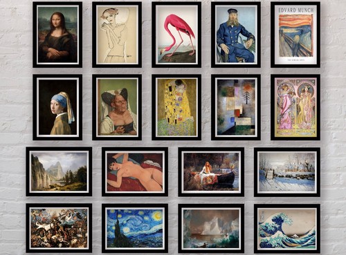 Framed Famous Painter Poster Prints A3 Size Classic Art Posters Lots of ...