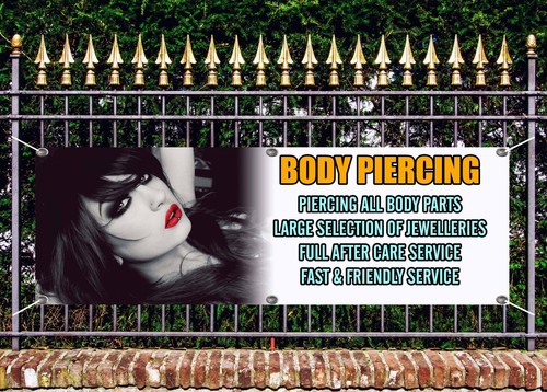 OUTDOOR PVC BODY PIERCING TATOO BANNERS SIGN ADVERT FREE ART WORK READY ...