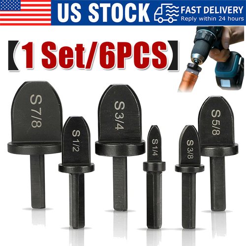 6x Swaging Tool Drill Bit Set Air Conditioner Copper Pipe Flaring Tube ...
