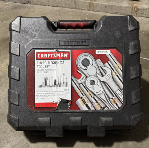 Craftsman 113 pc Mechanics Tool Set Wrench Sockets Allen Wrench ...