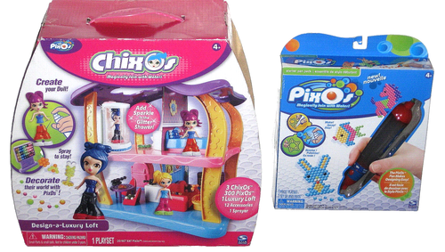 PixOs ChixOs Starter Pen Pack w/ Design a Luxury Loft Doll Playhouse ...