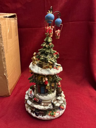 Vintage Animated Musical Lighted Rotating Christmas Tree 2 tier RARE ...