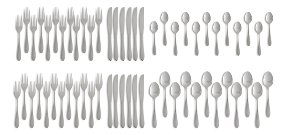 MASTER Chef 60pc Stainless Steel Flatware Set, Serves 12 | eBay