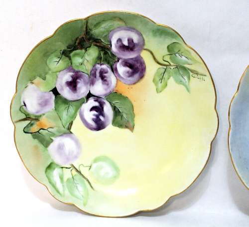 Vintage German Porcelain Wall Plates Hand Painted Signed Set 3 | eBay