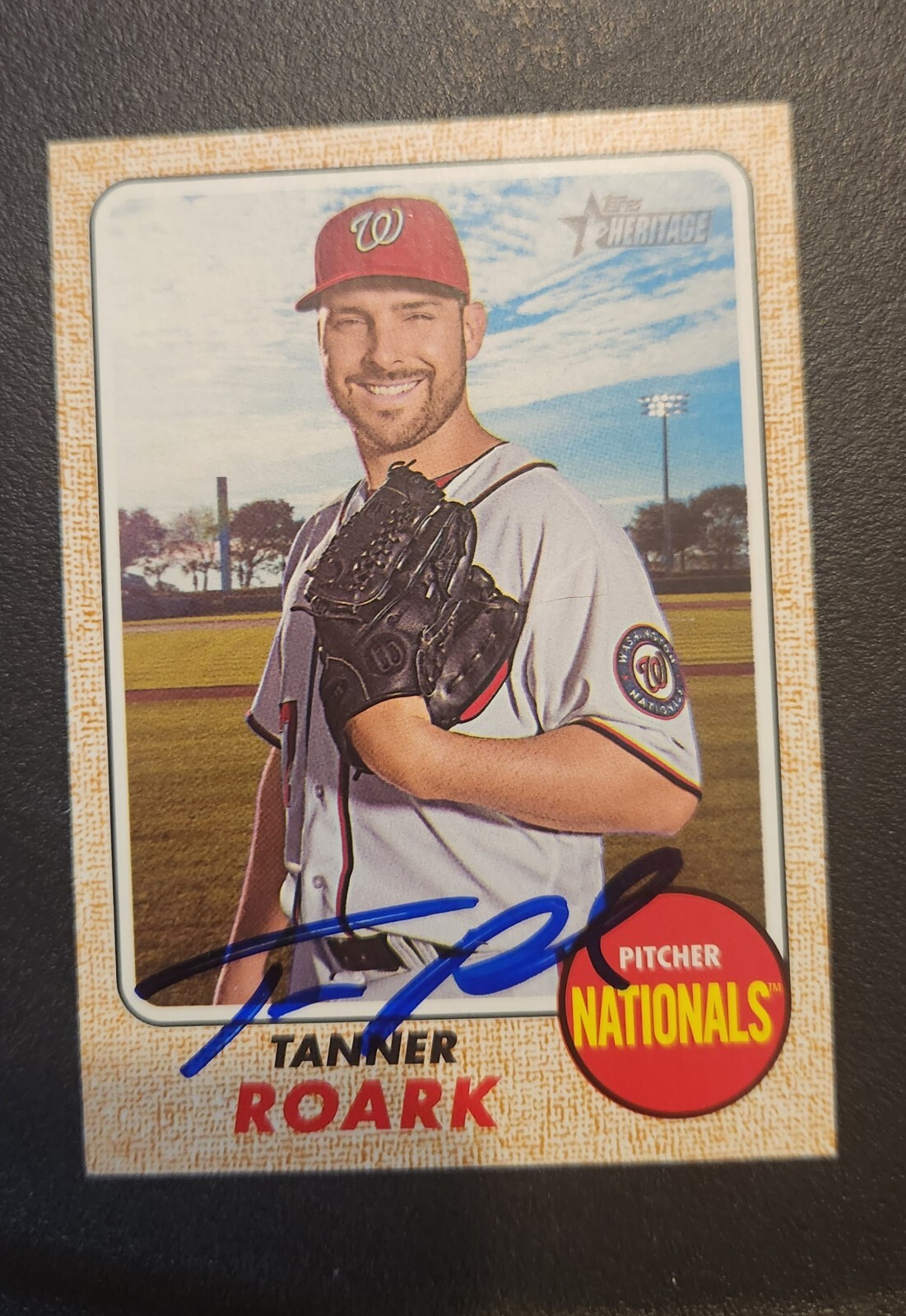 Tanner Roark Autograph Signed 2017 Topps Heritage Washington Nationals ...