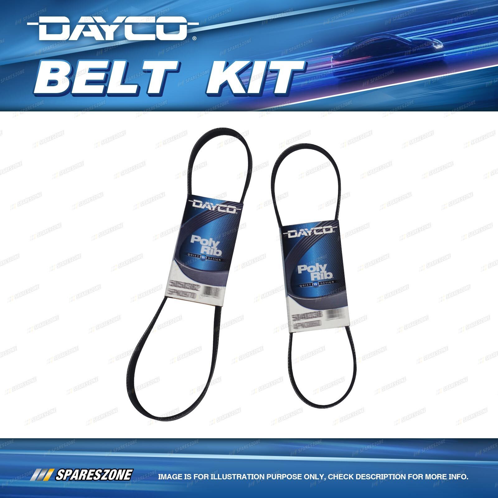 Dayco P/S & Alt Drive Belt Kit for Nissan Pulsar N13 1.6L CA16S 1986 ...