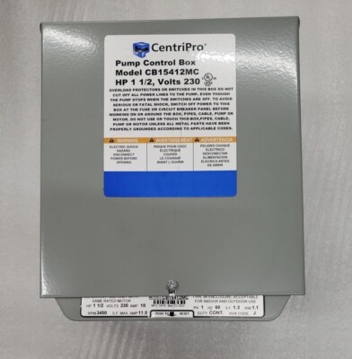 CentriPro CB15412MC, Pump Control Box, 1-1/2 HP, 230 Volts | eBay