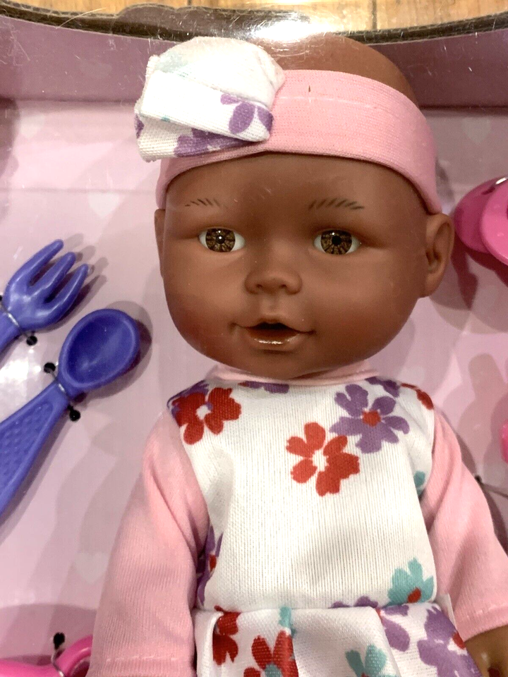 Sweetums Uneeda Baby Doll & 7 Accessories Bottle Feeding African ...