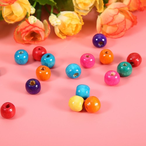 (6mm)DIY Craft Accessories Ideal Special Fashion Beautiful Wooden Round ...