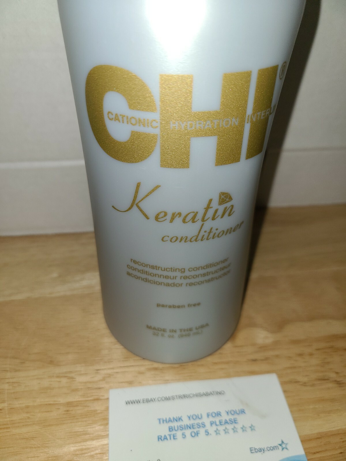 CHI Keratin Conditioner 32oz Cationic Hydration Interlink (Paraben Free ...