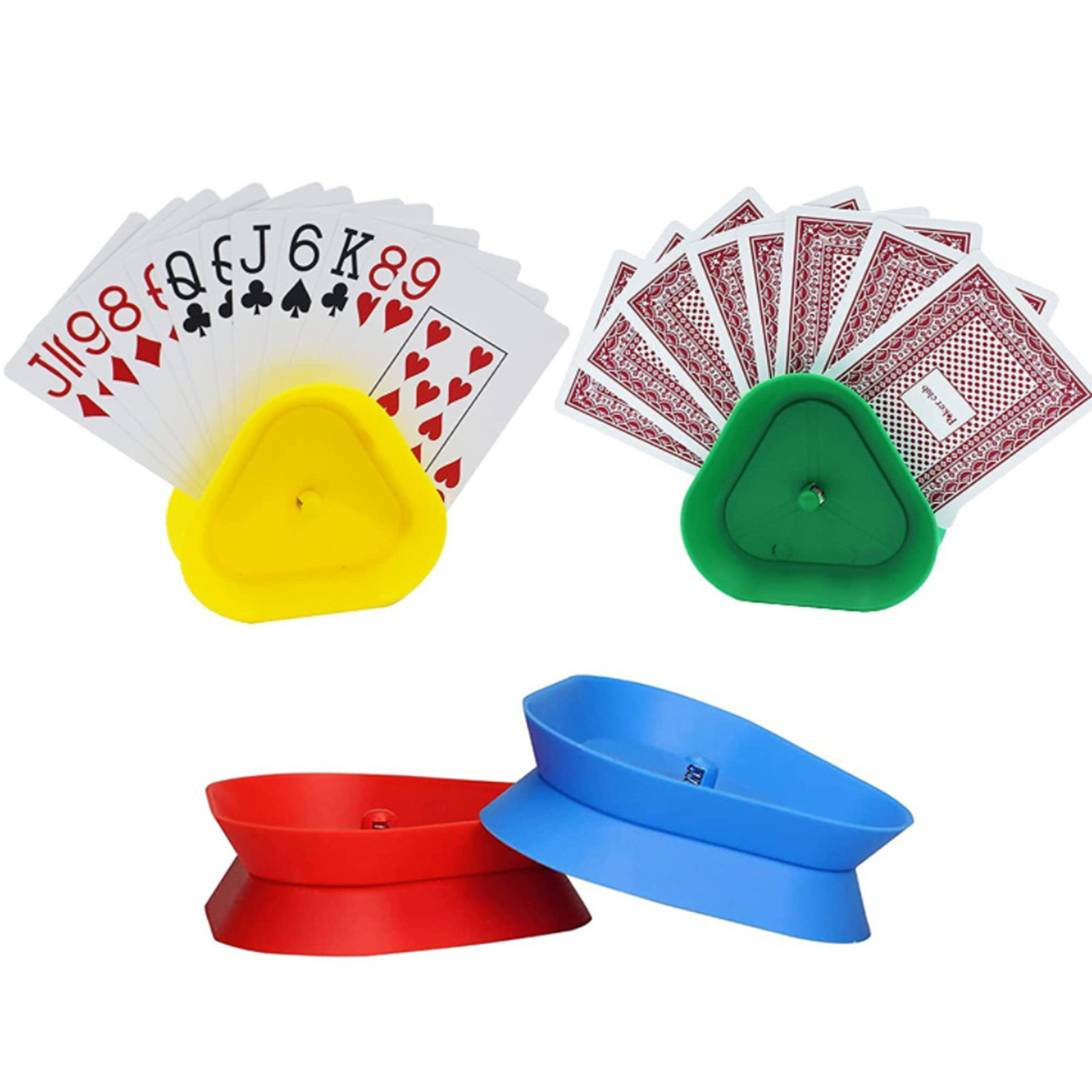 4pcs Poker Stand Burr Free Support Cards Family Card Games Poker Holder ...