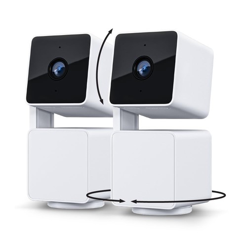 WYZE Cam Pan v3 2-Pack 1080p PTZ WiFi IP65 Color Night Vision 2-Way ...