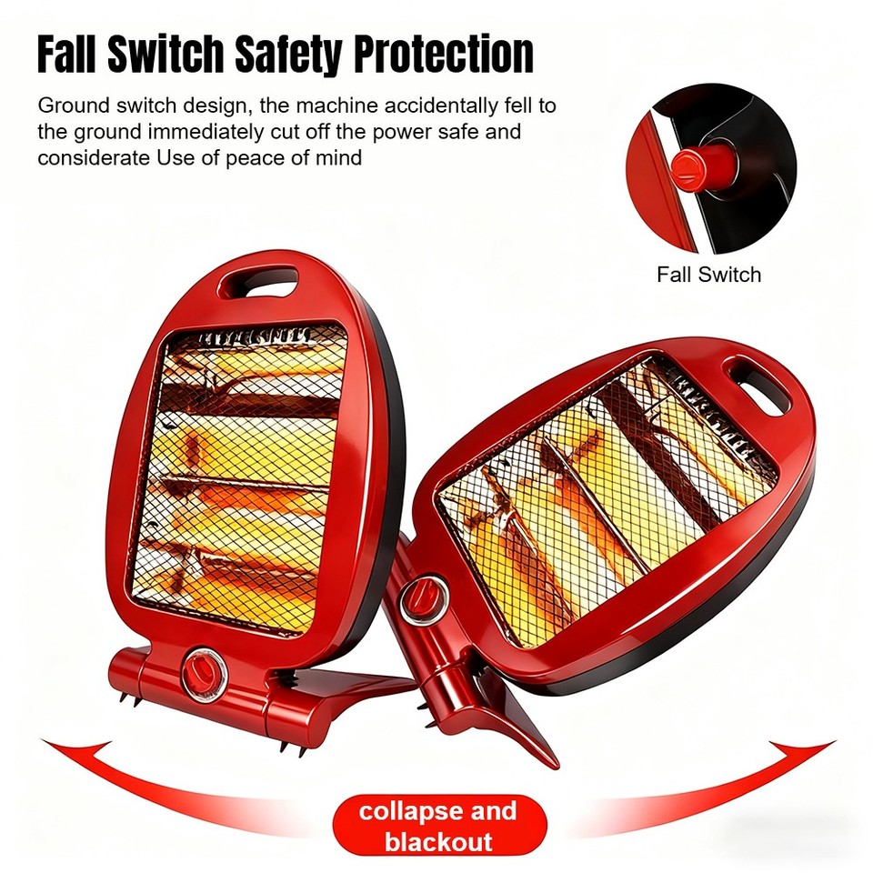 600W Desktop Winter Heating Room Bedroom Autumn Electric Warmer Quartz ...