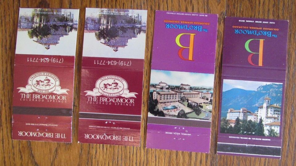 COLORADO SPRINGS, COLORADO MATCHBOOK COVERS: BROADMOOR HOTEL EMPTY ...