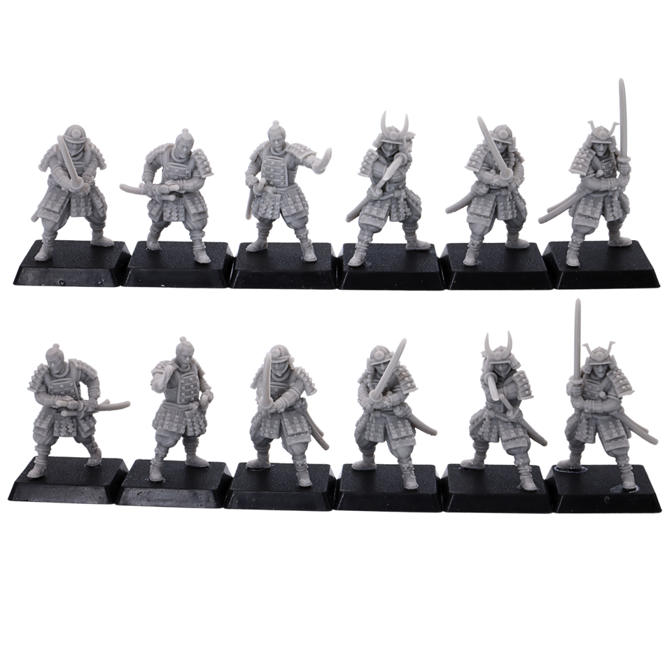 Japanese Samurai Swordsmen Army Set Miniatures, Tabletop Wargames ...