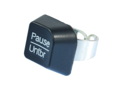 Keyboard Key PC Symbol Pause Ring Miniblings Computer Custom Keyboard ...