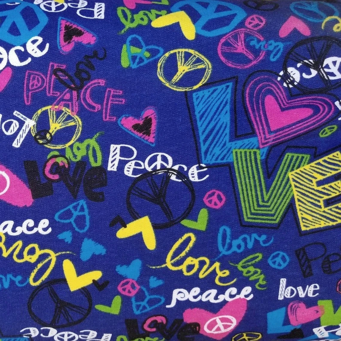 Colorful Peace Signs And Hearts