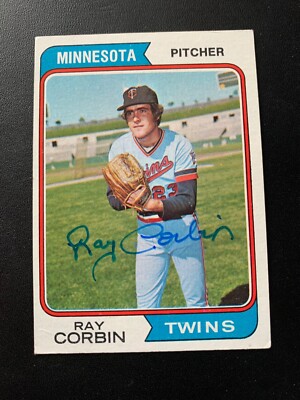 Ray Corbin Signed 1974 Topps #296 Card Minnesota Twins Autograph COA | eBay