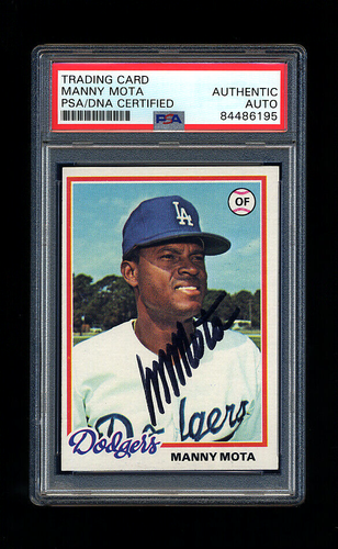 MANNY MOTA SIGNED 1978 TOPPS CARD PSA/DNA AUTOGRAPHED LOS ANGELES ...
