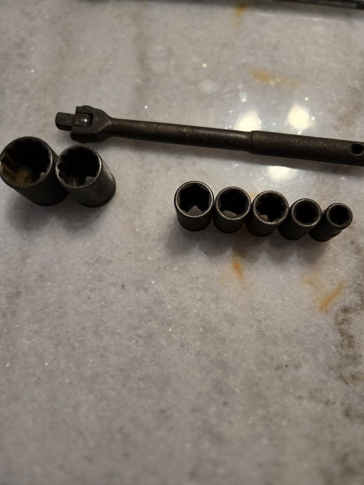 Vintage Craftsman Circle H 1/4" Drive 20 Total pc Socket Set with ...
